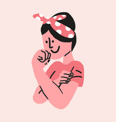 Spark plug pin up girl hold wrench Royalty Free Vector Image