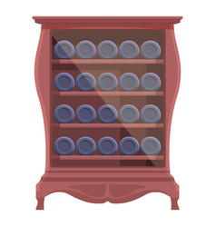 Wine cabinet rack icon cartoon bar alcohol Vector Image
