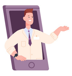 Smart phone controlling man Royalty Free Vector Image