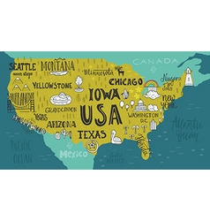 Usa map Royalty Free Vector Image - VectorStock