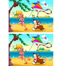 Spot the differences Royalty Free Vector Image