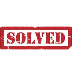 Problem solved rubber stamp Royalty Free Vector Image