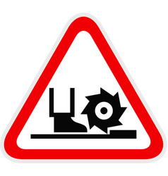 Triangular yellow warning hazard symbol Royalty Free Vector