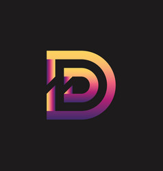Letter d logo template Royalty Free Vector Image