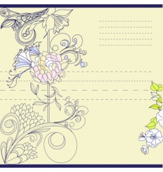 Vintage template for note paper Royalty Free Vector Image