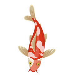 Koi fish icon japan golden water symbol Royalty Free Vector