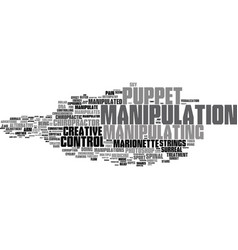 Manipulate word cloud concept Royalty Free Vector Image