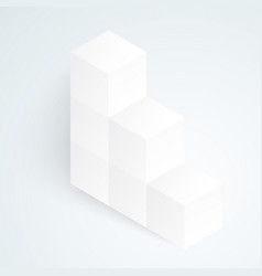 Abstract white rectangle shapes background Vector Image