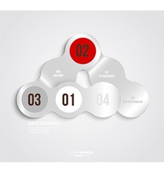 Red presentation templates infographic Royalty Free Vector