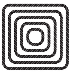 Set of twisted rope icon or cordage with loops Vector Image