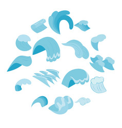 Wave with sea foam Royalty Free Vector Image - VectorStock