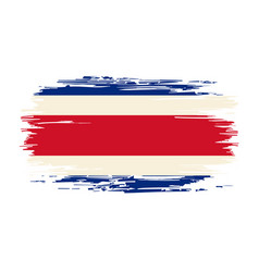 Costa Rican Flag Grunge Brush Background Vector Image