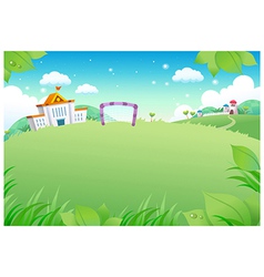 School landscape background Royalty Free Vector Image