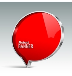 Shiny gloss red banner eps 10 Royalty Free Vector Image