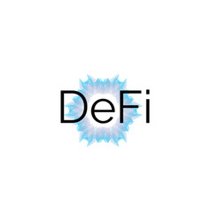 Decentralized finance symbol defi minimal icon Vector Image