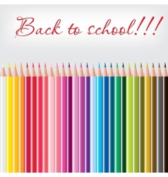 Back to school background with leaves and pencils Vector Image