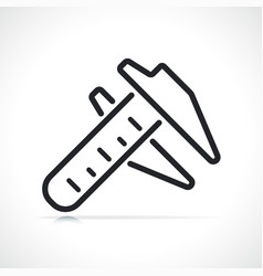 Calipers icon simple style Royalty Free Vector Image
