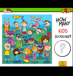 How many educational counting game for kids Vector Image