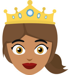 Face queen cartoon Royalty Free Vector Image - VectorStock