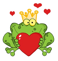Valentines frog cartoon Royalty Free Vector Image