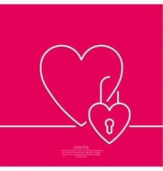 Closed heart with keys Royalty Free Vector Image