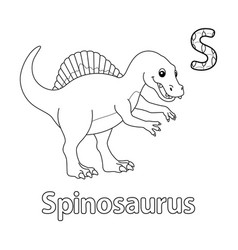Spinosaurus dinosaur tracing letter abc coloring s