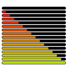 Horizontal progress loading bars meters level Vector Image