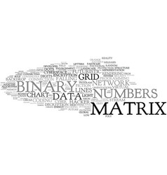 Matrix word cloud concept Royalty Free Vector Image