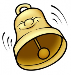 Colorful cartoon christmas bell Royalty Free Vector Image