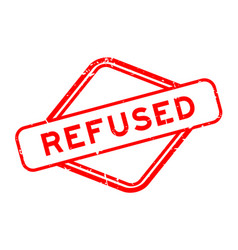 Grunge blue refused word rubber seal stamp Vector Image