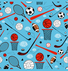 Pattern sporting goods Royalty Free Vector Image