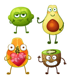 Funny fruit character isolated on white background