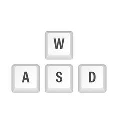 Wasd computer keyboard buttons desktop interface Vector Image