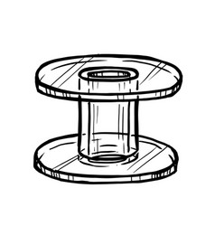 Empty bobbin on white background Royalty Free Vector Image
