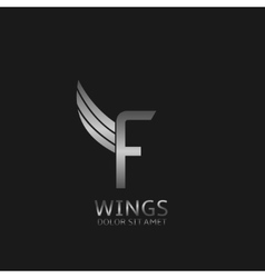 Fly letter f logo icon design Royalty Free Vector Image