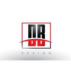 Db d b brush logo letters with red and black Vector Image