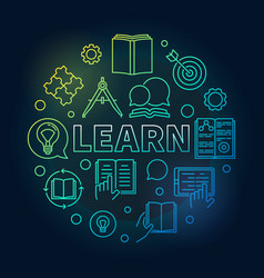 Science modern round colored Royalty Free Vector Image