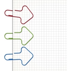 Note paper with bulldog clip Royalty Free Vector Image