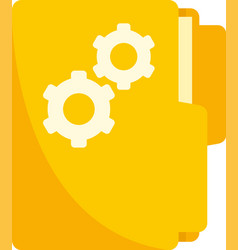 Download folder icon flat isolated Royalty Free Vector Image