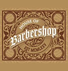 Barber shop logo western style Royalty Free Vector Image