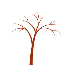 Dry tree icon on white background Royalty Free Vector Image