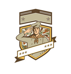 Military chef cook wearing camouflage uniform Vector Image