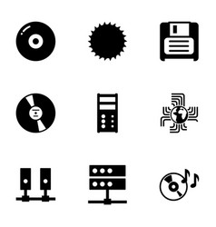 Computer hardware icons Royalty Free Vector Image