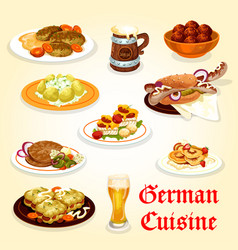 German cuisine healthy food menu Royalty Free Vector Image