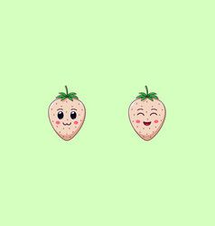 Cute kawaii blackberry cartoon ripe fruit Vector Image