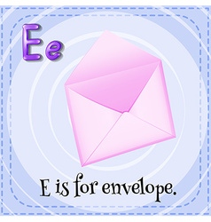 Flashcard letter e is for envelope Royalty Free Vector Image