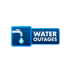 Water outages great design for any purposes neon Vector Image
