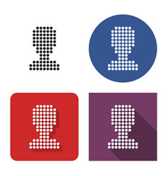Purple user icon in the circle a solid gradient Vector Image