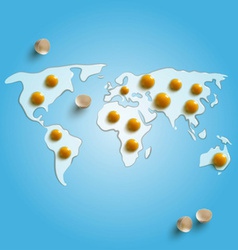 Egg map Royalty Free Vector Image - VectorStock