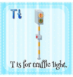 Flashcard of T is for twelve Royalty Free Vector Image